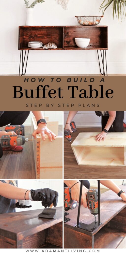 DIY Buffet Table with Storage (Step by Step Plans)