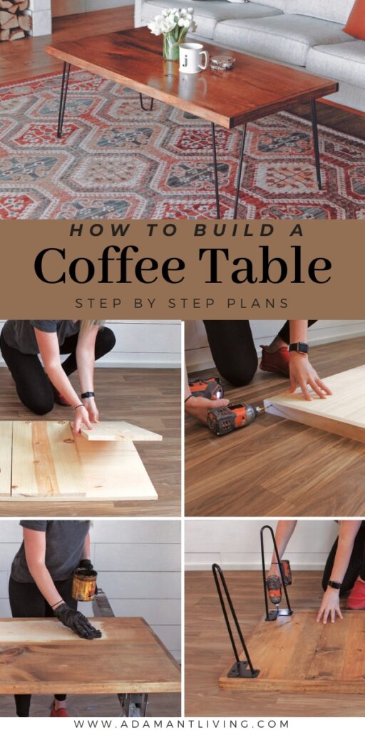 DIY Coffee Table Plans (Farmhouse Style) - Adamant Living